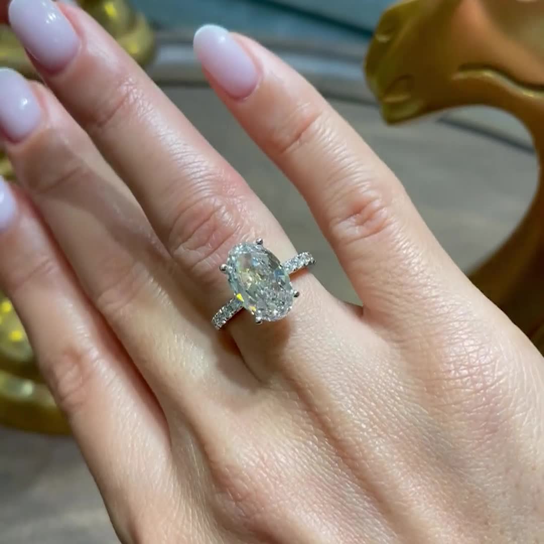 Lucy Diamond Engagement Ring 14K White Gold